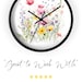 Wildflower Wall Clock, Spring Floral Wall Clock, 10 Watercolor Flower ...