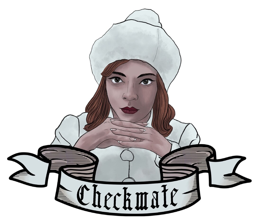 Checkmate STICKER Beth Harmon Chess Master Queen’s Gambit - Etsy
