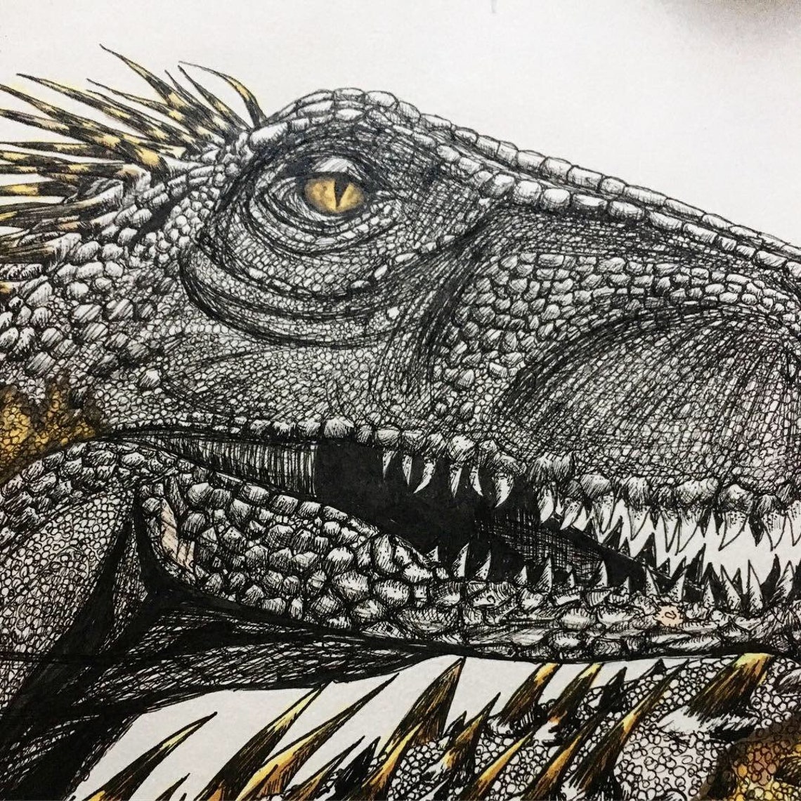 Indoraptor ART PRINT Jurassic World Fallen Kingdom Dinosaur - Etsy