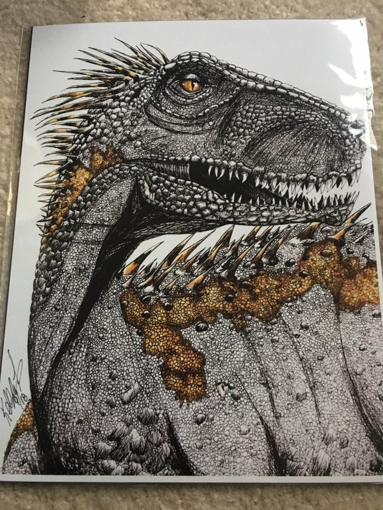 Indoraptor ART PRINT Jurassic World Fallen Kingdom dinosaur | Etsy