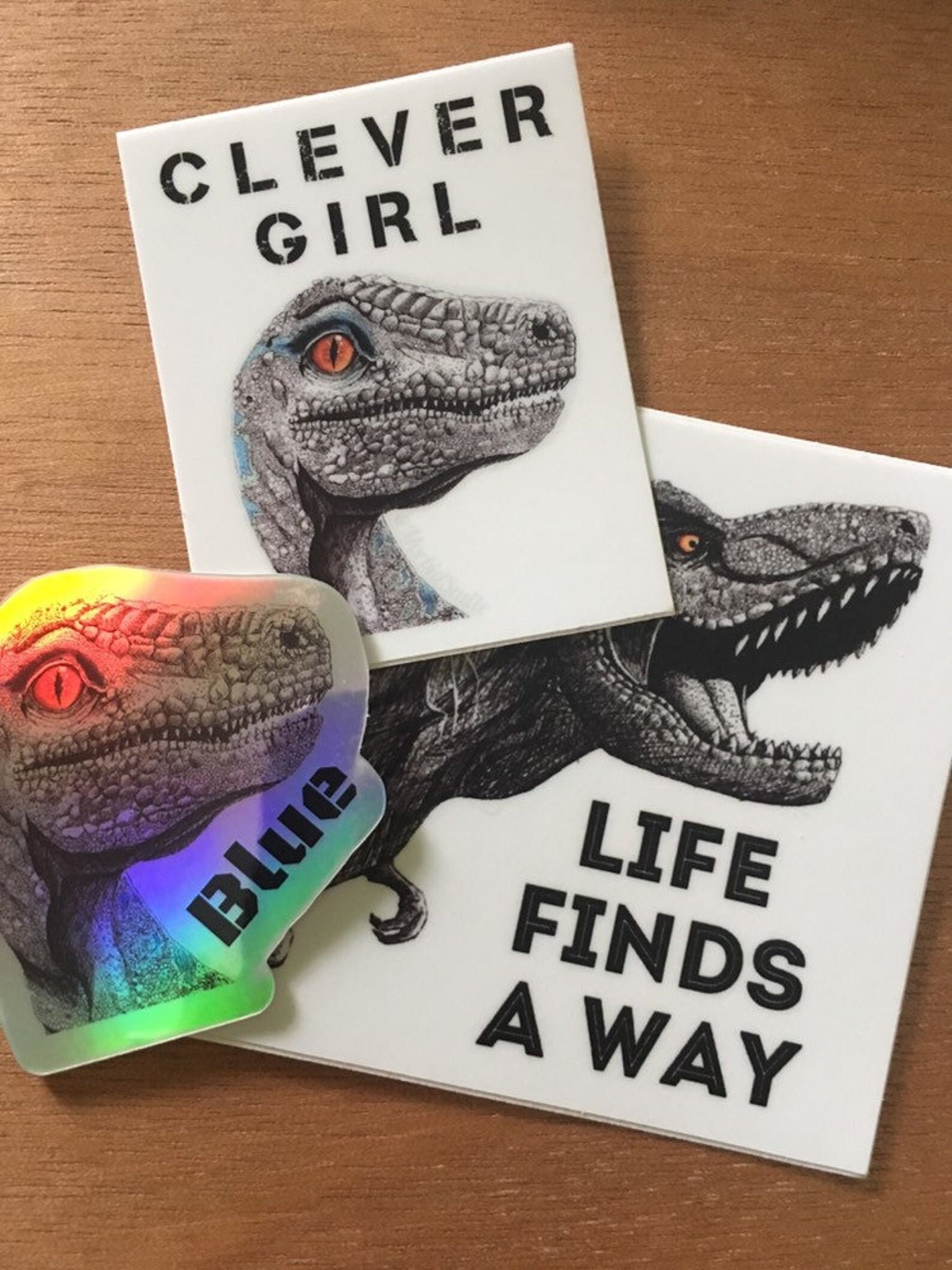 Clever Girl STICKER Blue the Velociraptor Jurassic Park Jurassic World ...