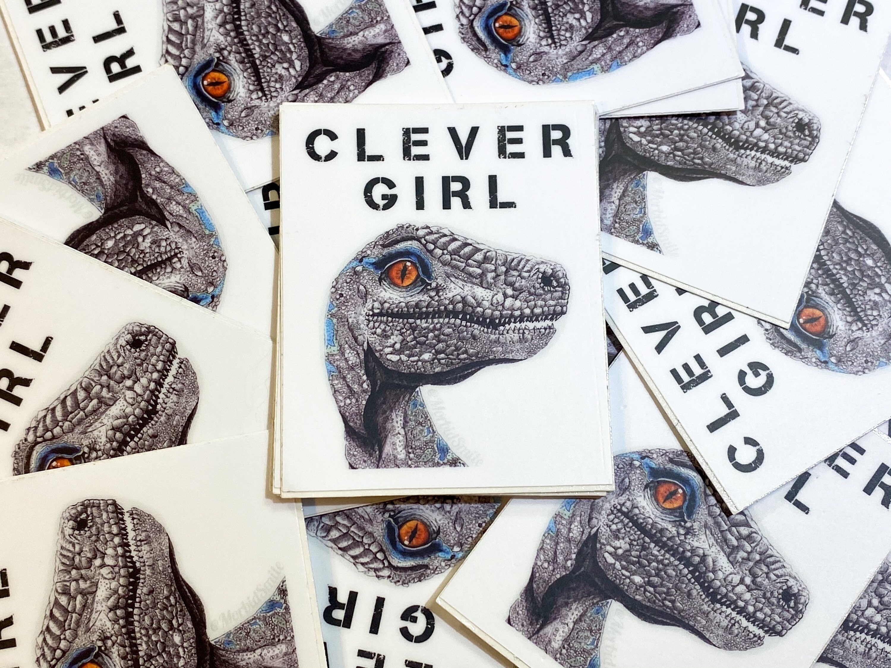 Clever Girl STICKER Blue the Velociraptor Jurassic Park Jurassic World ...