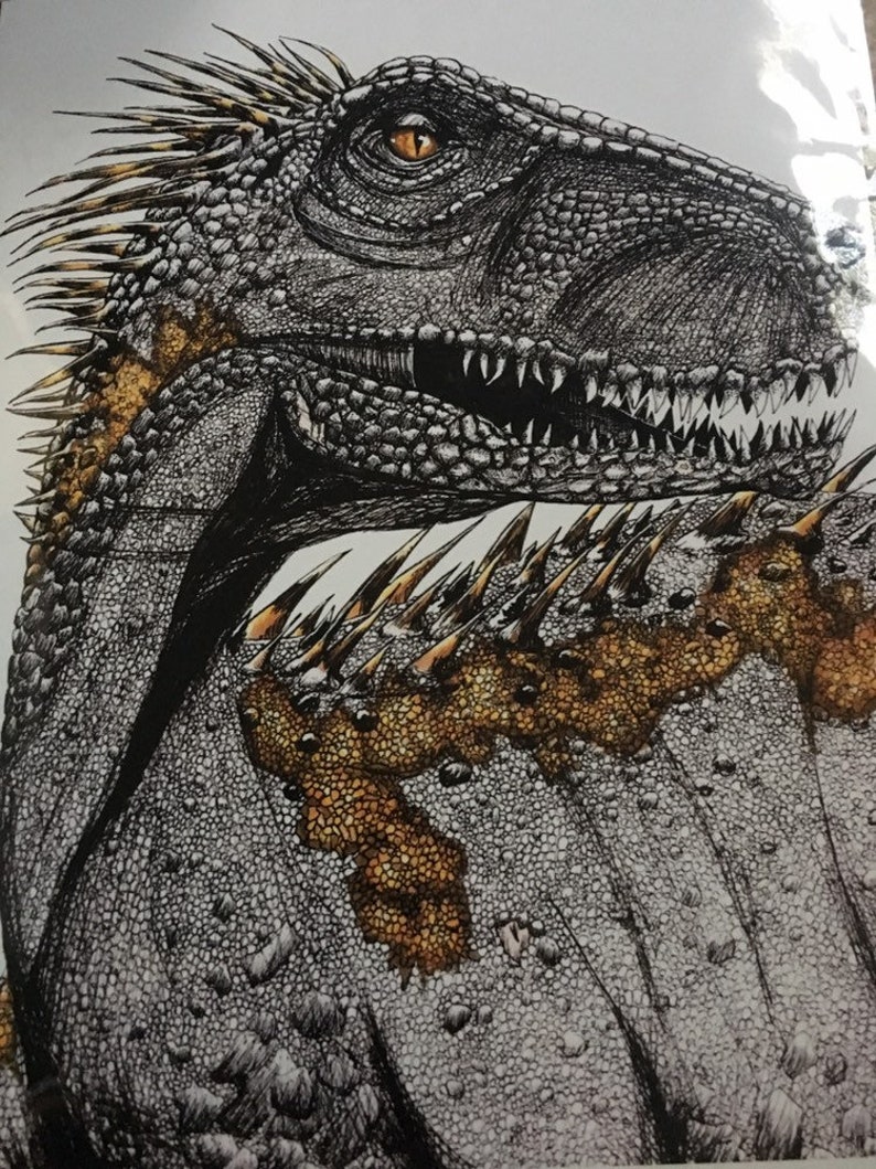 Indoraptor ART PRINT Jurassic World Fallen Kingdom Dinosaur - Etsy