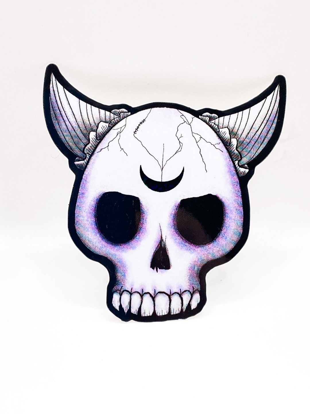 Horned Skull STICKER Punk Goth Bujo Journal Metal Head Rock - Etsy
