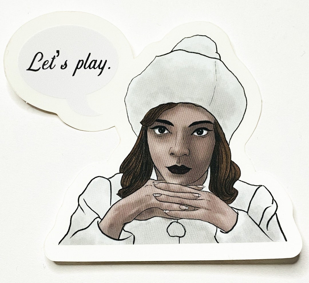 Let's Play STICKER Beth Harmon Chess Master Queen’s Gambit - Etsy
