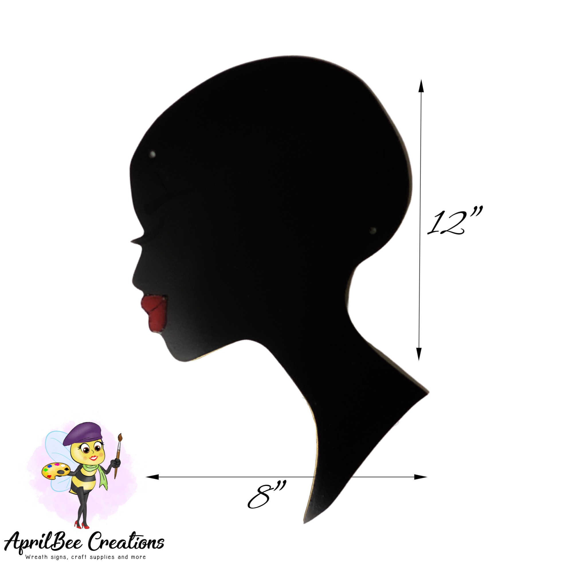 Diva Wreath Silhouette Black Color Afro Diva Head For Etsy