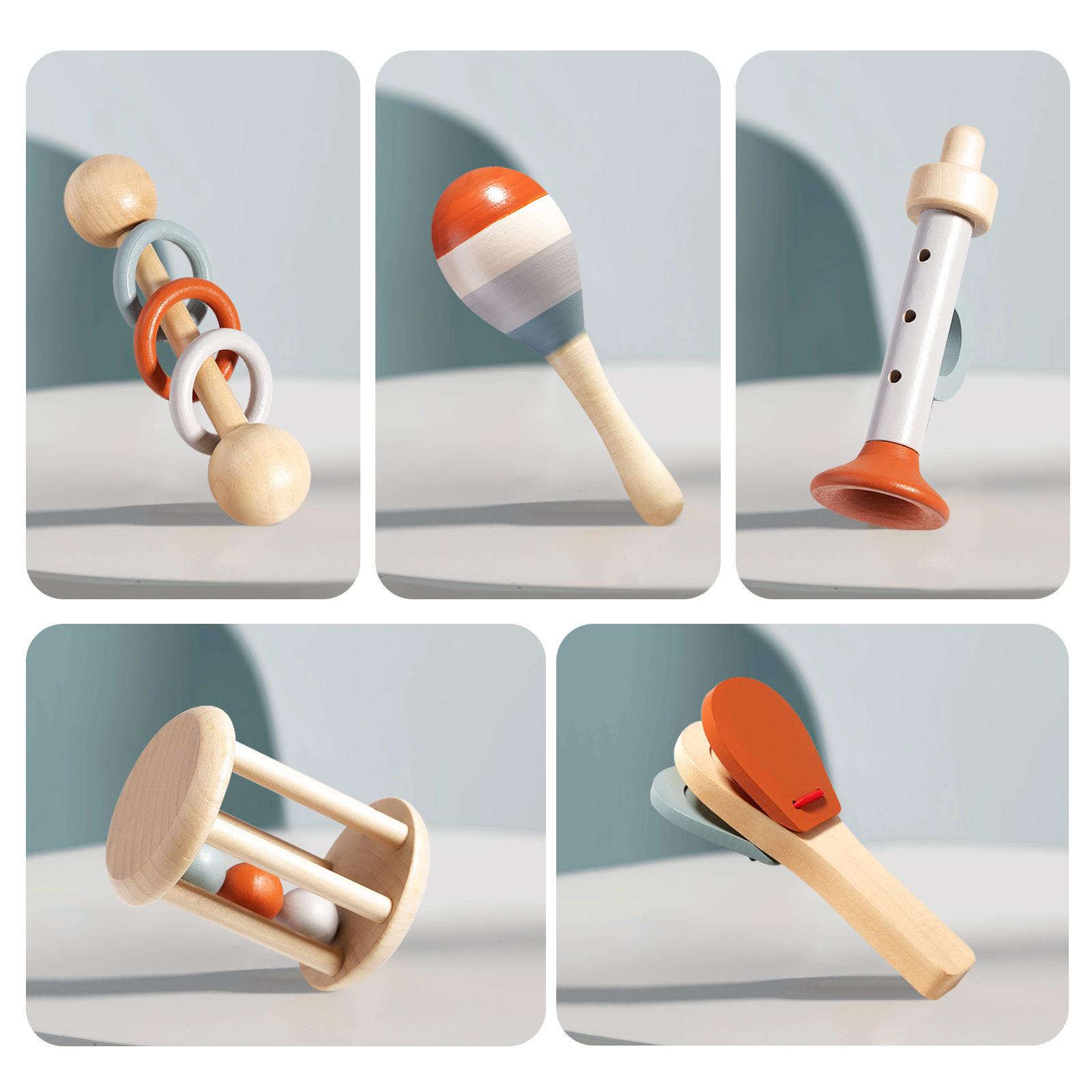 Montessori Baby Musical Instruments Set – Wooden Sensory Toys for ...