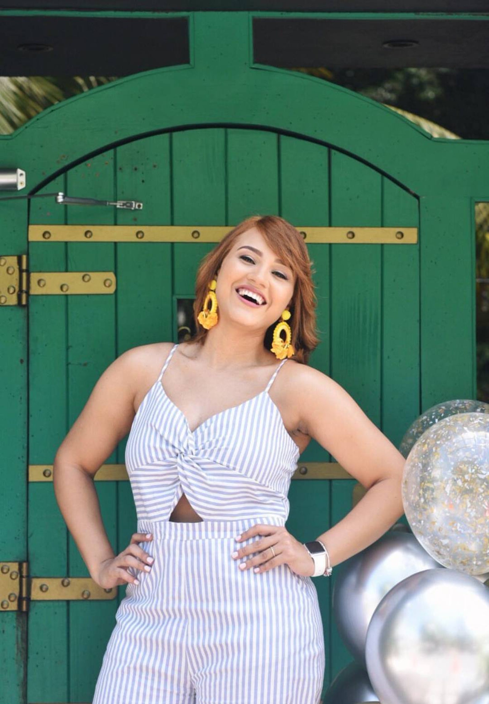 Floral Yellow Hoop Earrings Big Beaded Yellow Flowers Statement ...