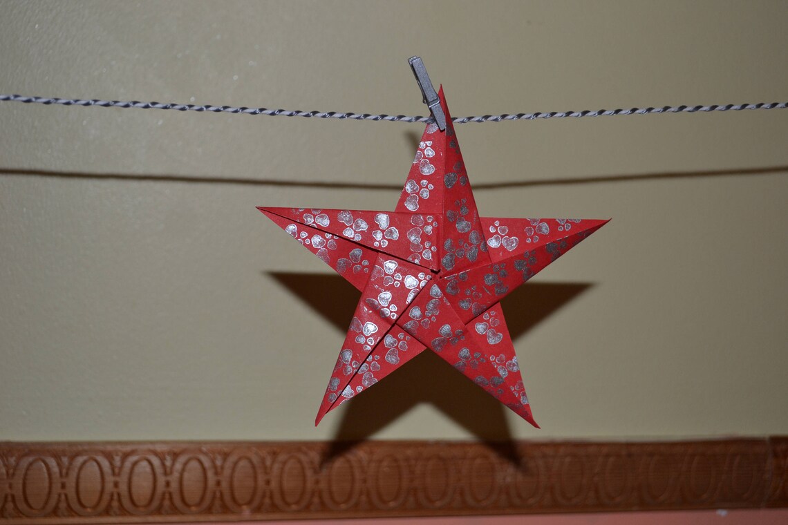 Origami Paper Star Love Bunting Garland Wedding Decoration - Etsy