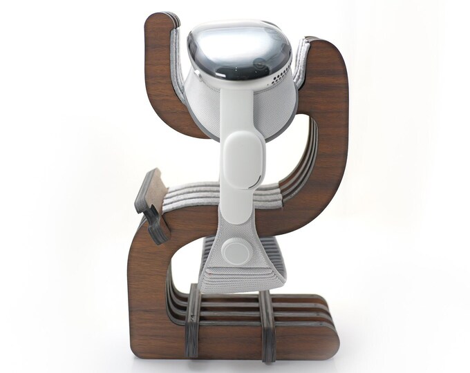 Vision Pro Walnut Stand "swerve Stand" Wood Vision Pro Apple - Etsy
