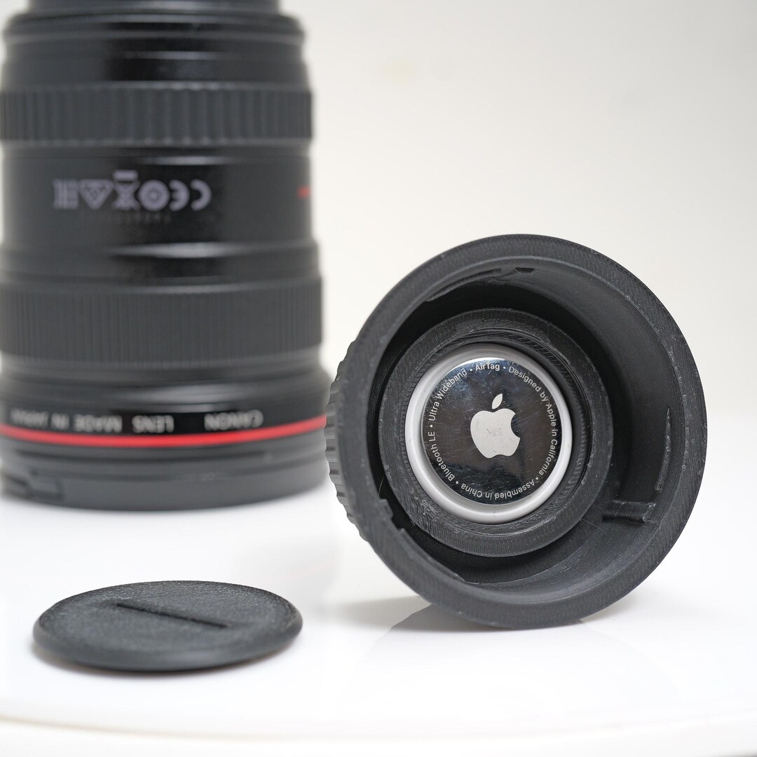 EF Lens Cap With AirTag Compartment - Canon EF Camera Lens Back Cap - Etsy