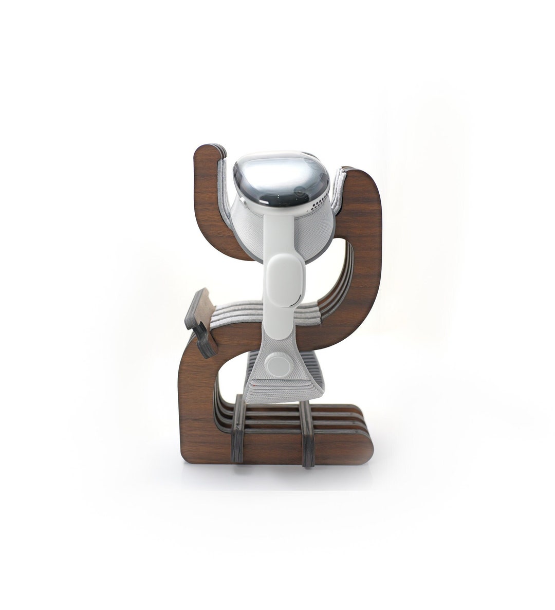Vision Pro Walnut Stand "swerve Stand" Wood Vision Pro Apple - Etsy