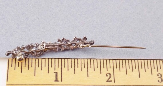 Judith Jack Sterling Victorian Style Bar Pin With Mar… - Gem