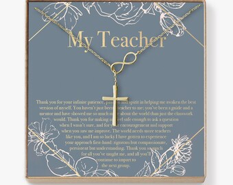 Personalized Teacher Necklace With Birthstone and Initial | Etsy