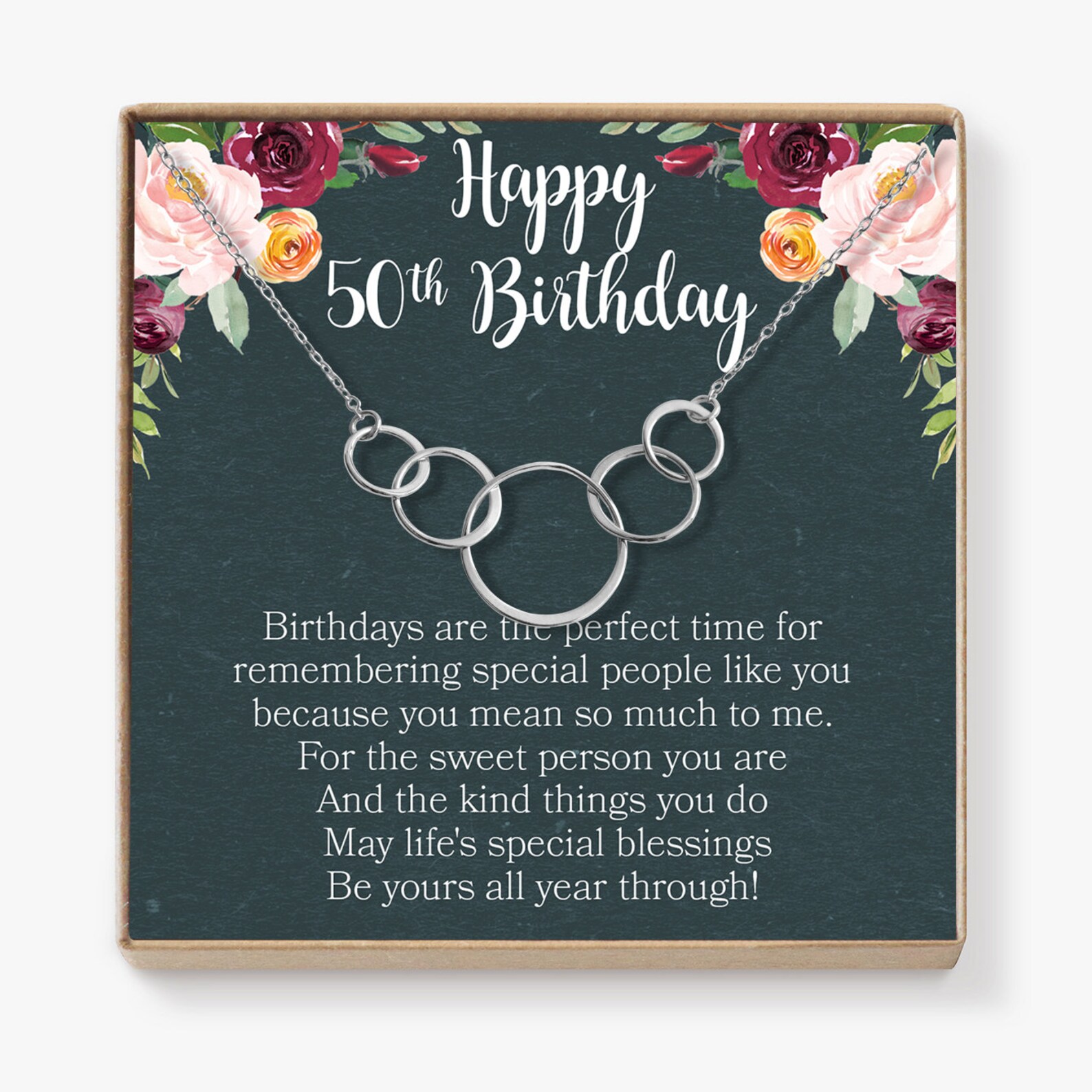 Gifts For Women Turning 50 Birthday Necklace Perfect gift | Etsy