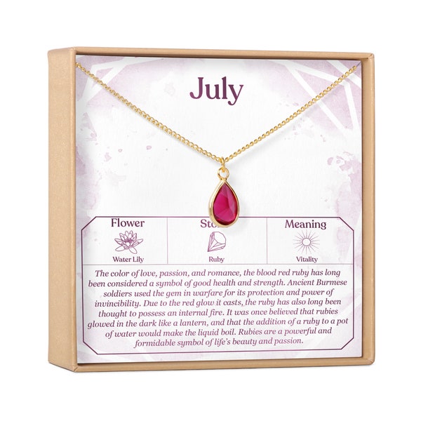 July Birthstone Ruby - Etsy