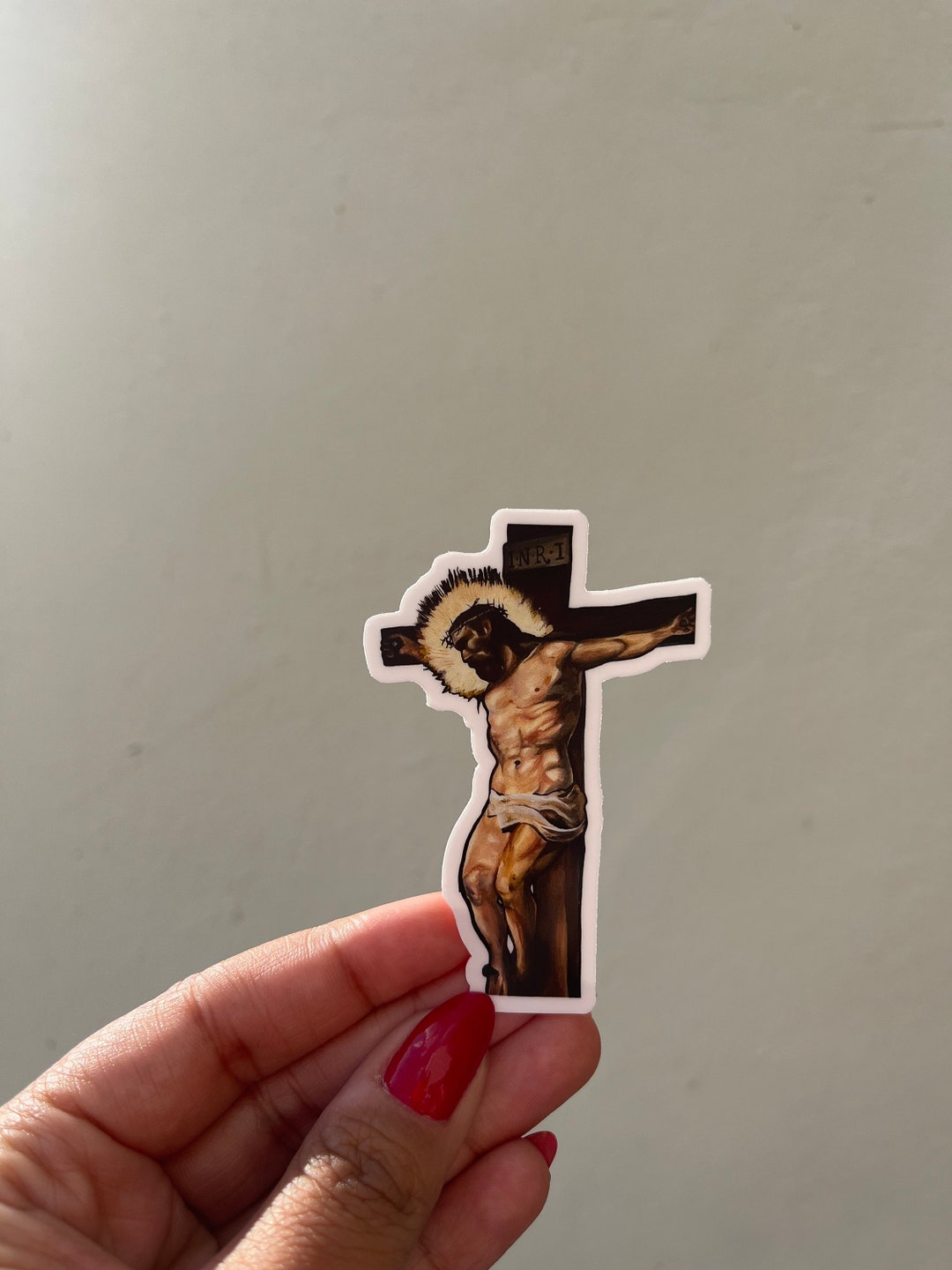 Christ Crucified Sticker - Etsy