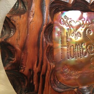 Vintage Copper and Torched Wood / Home Sweet Home Sign / Vintage Nail ...