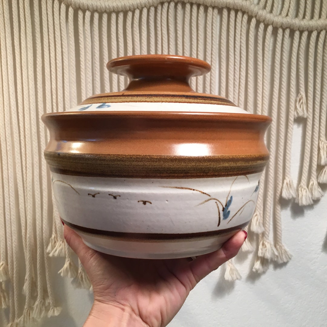 Gorgeous Vintage Ceramic Studio Pottery Crockpot / Chili Pot / Lidded ...