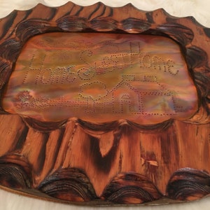 Vintage Copper and Torched Wood / Home Sweet Home Sign / Vintage Nail ...
