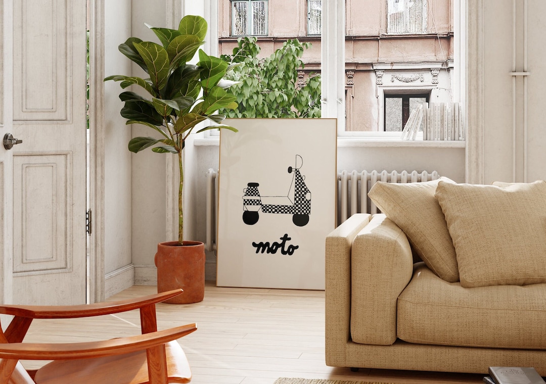 Moto Poster / Motorcycle Print / Vespa (8x10, 11x14, 12x16, 16x20 ...