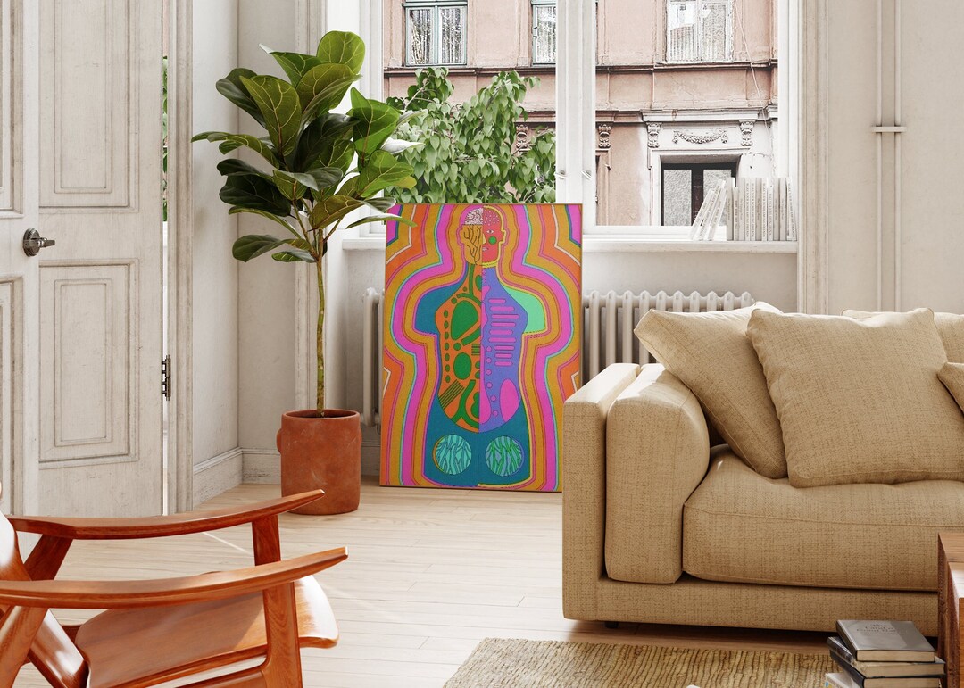 Human Body Poster / Psychedelic Anatomy Poster - Etsy