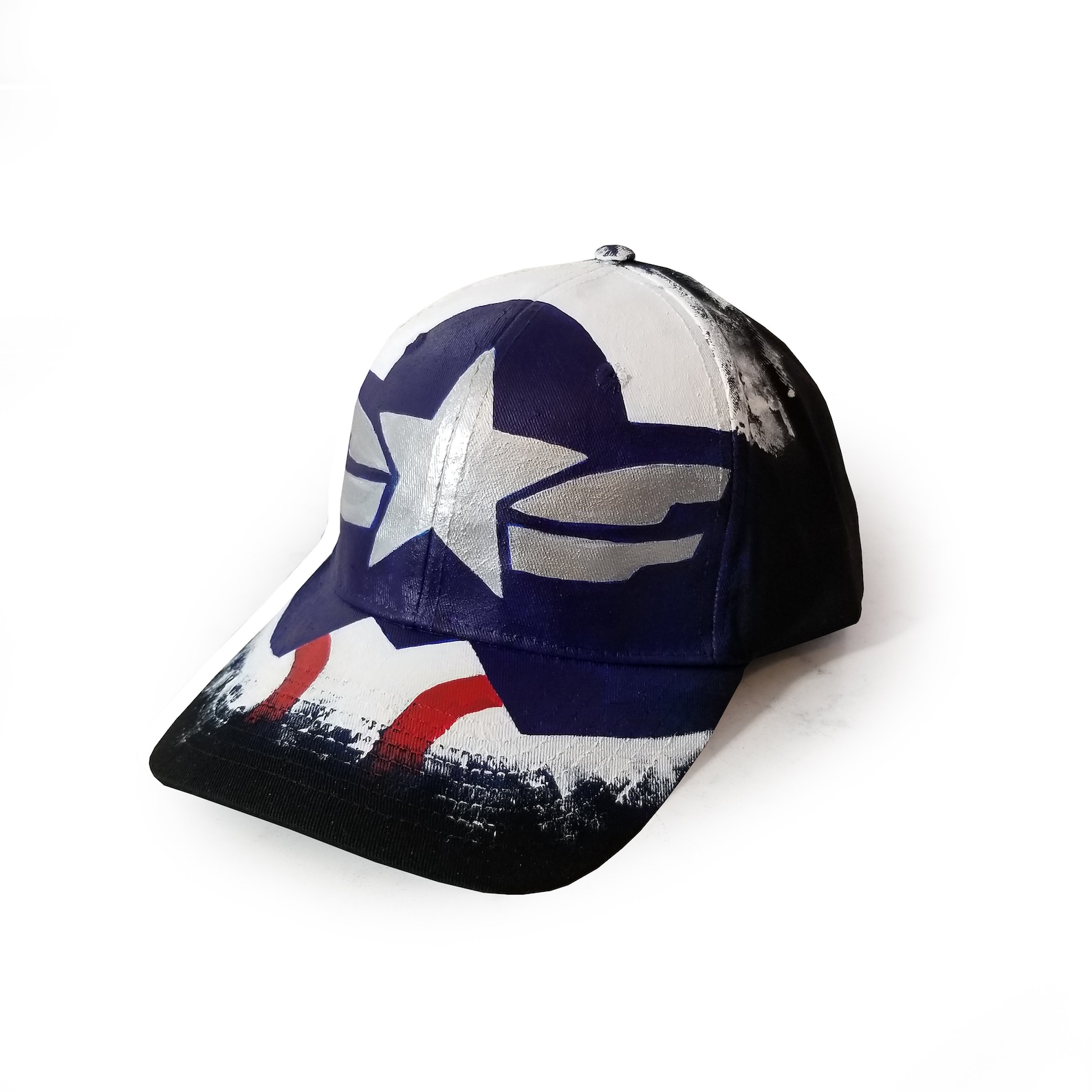 Captain America Custom Hat Mcu Hand Painted Limited Edition Falcon - Etsy