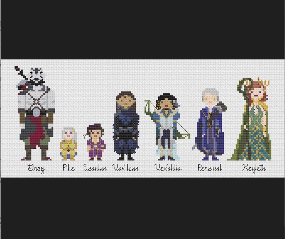 Vox Machina Level 20 Cross Stitch Pattern- Critical Role- D&D - Etsy