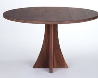 Midcentury Modern Round Dining Table | Solid Walnut Dining Table ...