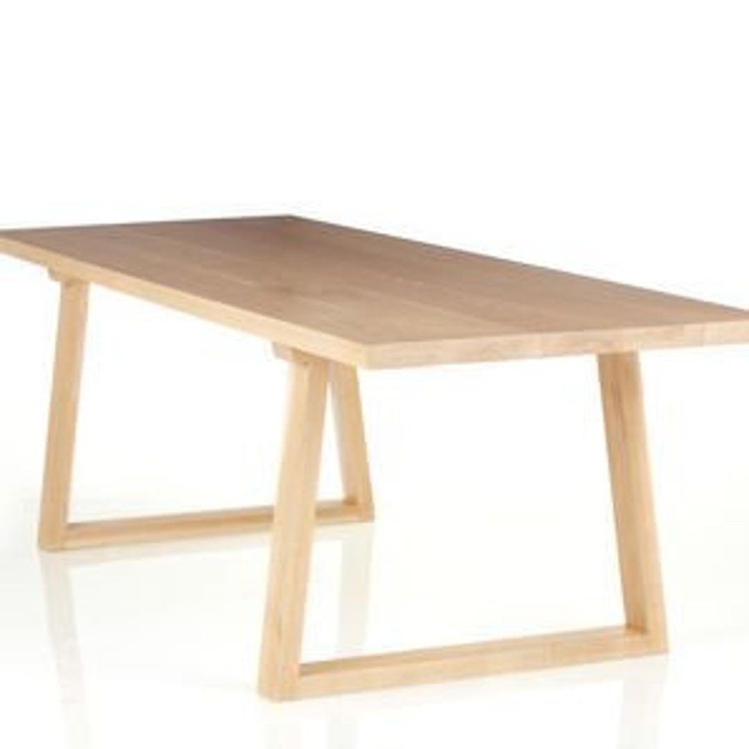 Indoor/outdoor Splayed Loop Dining Table, Solid White Oak - Etsy