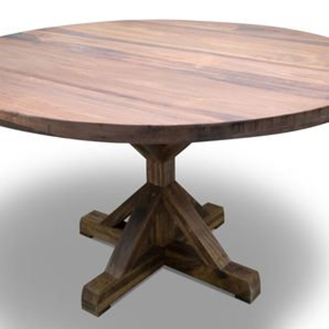 Magnolia Round Pedestal Farmhouse Dining Table - Etsy