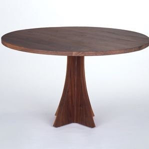 Solid Walnut Round Dining Table - Etsy