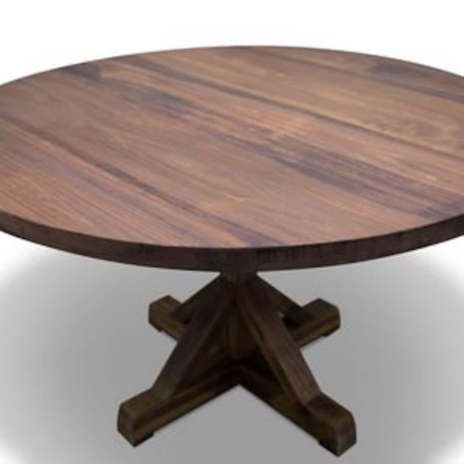 Magnolia Round Pedestal Farmhouse Dining Table - Etsy