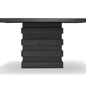 Square Oak Dining Table, Square Slatted Base - Etsy