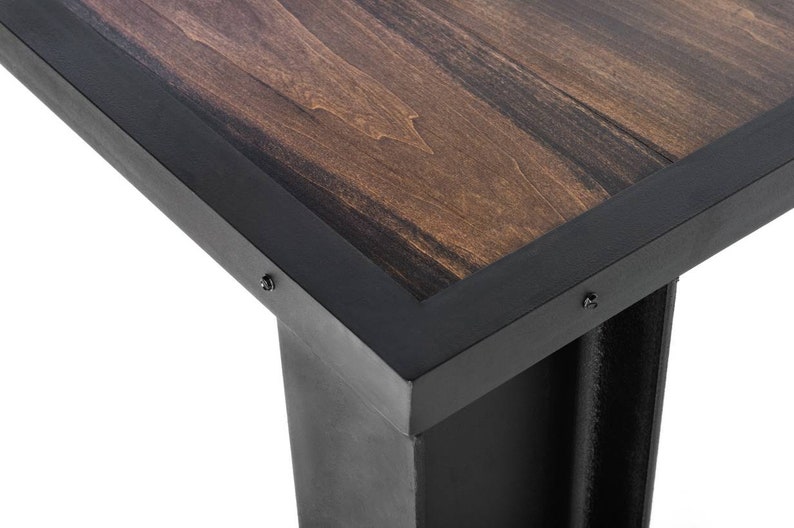 Reclaimed Wood And Steel Conference Table With I-Beam Base | Etsy