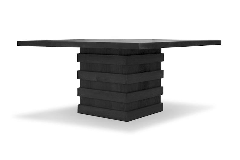 Square Oak Dining Table, Square Slatted Base - Etsy