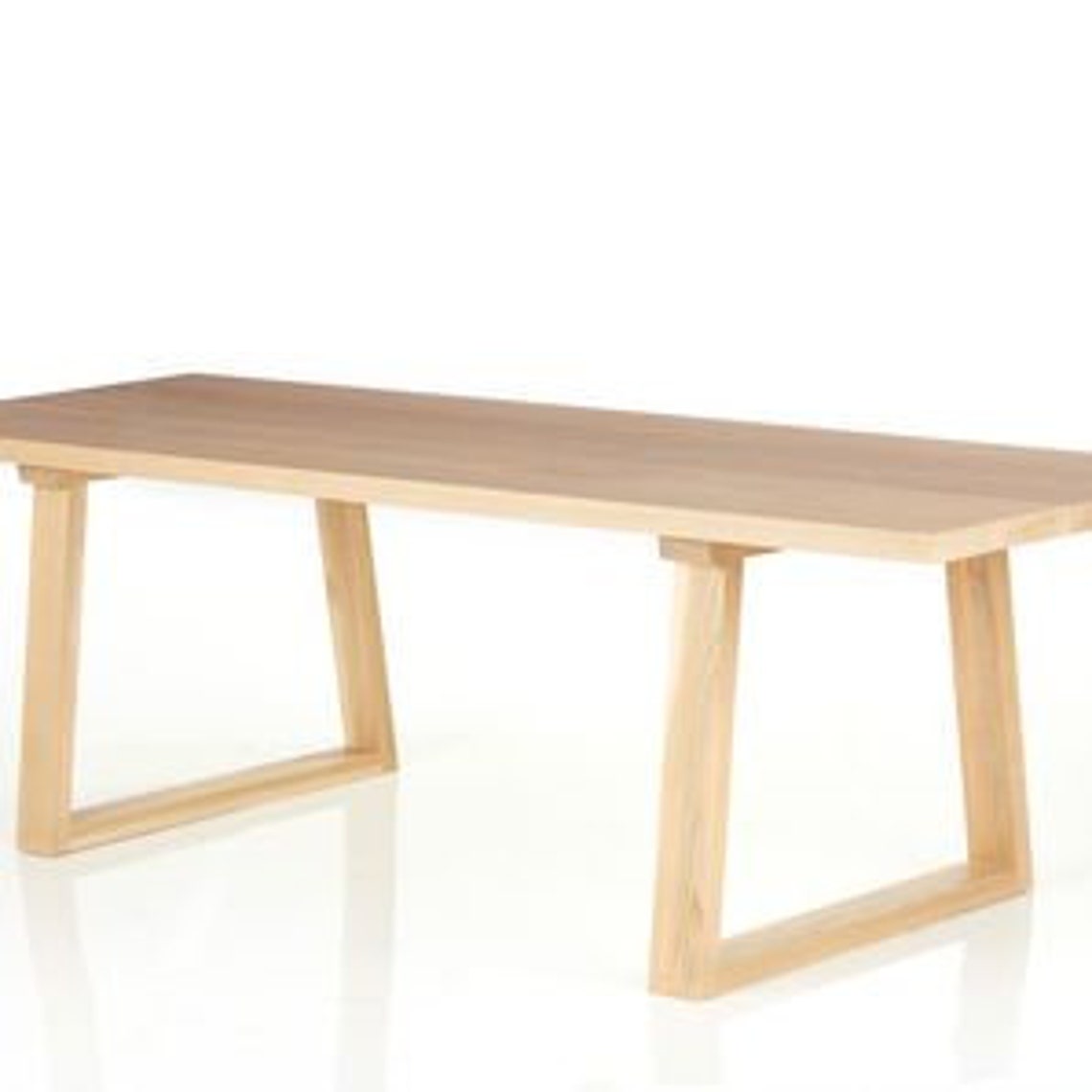 Indoor/outdoor Splayed Loop Dining Table Solid White Oak - Etsy