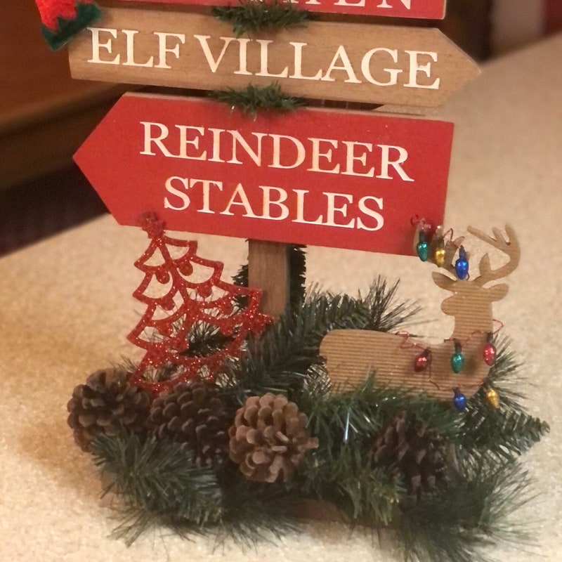 Reindeer Stable Sign - Etsy