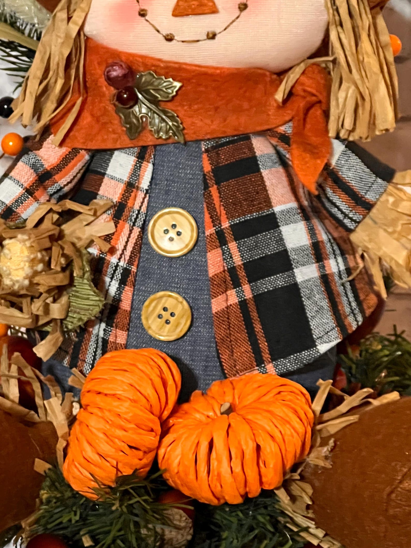 Scarecrow and Pumpkin Harvest Centerpiece, Fall Office Decor, Fall Desk ...