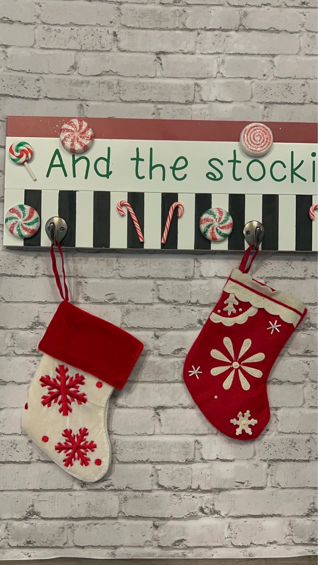 Gingerbread Gift Stocking Decor, Santa Stockings Were Hung Christmas ...