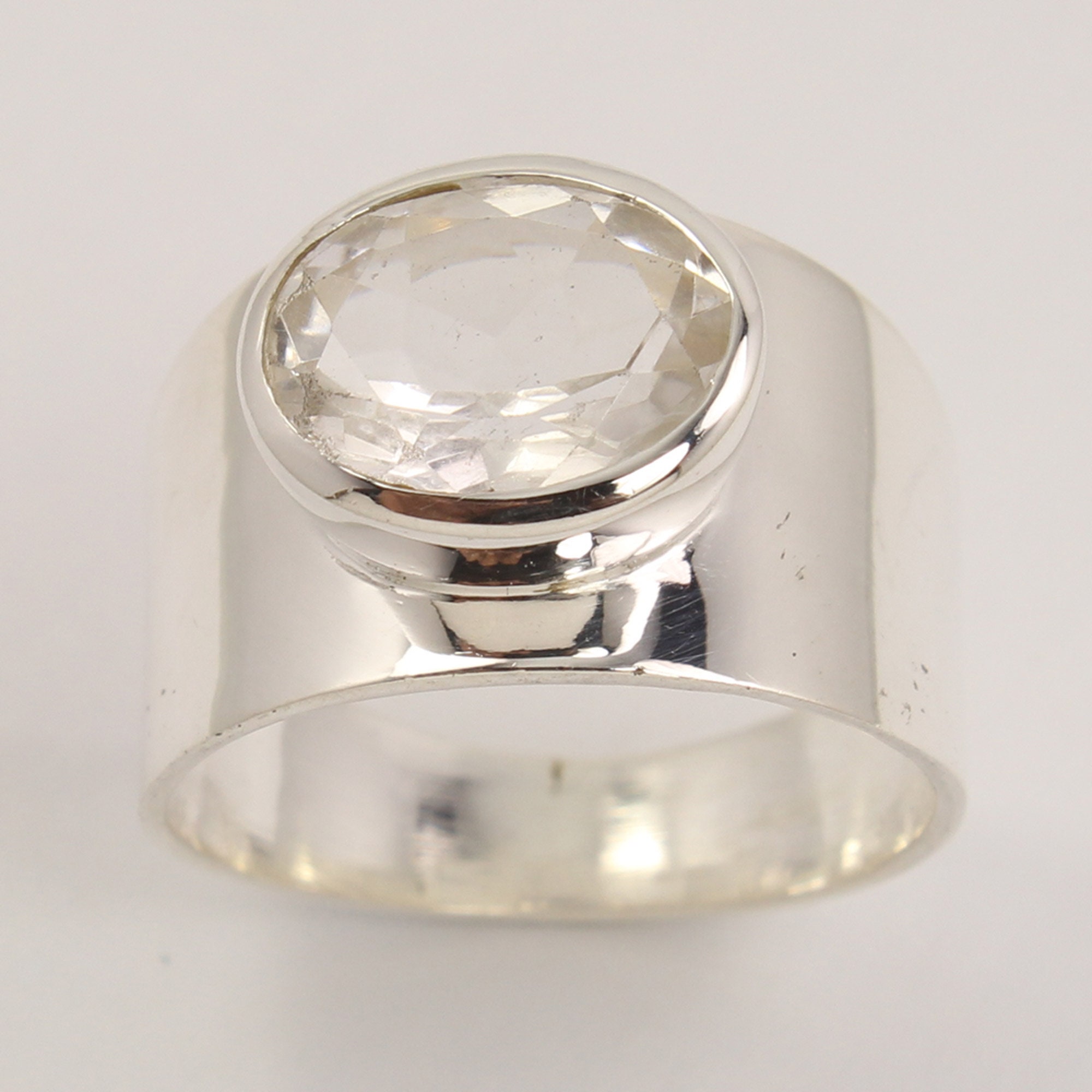 Quartz Silver Ring 925 Sterling Silver Natural Gemstone - Etsy