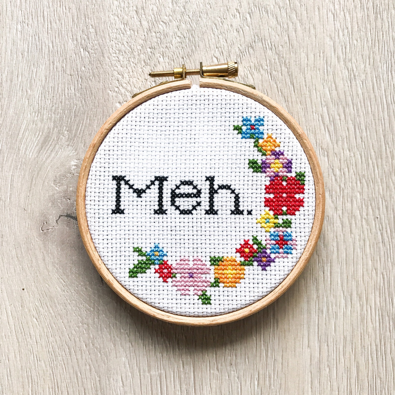 MEH Floral PATTERN - Cross Stitch - Etsy