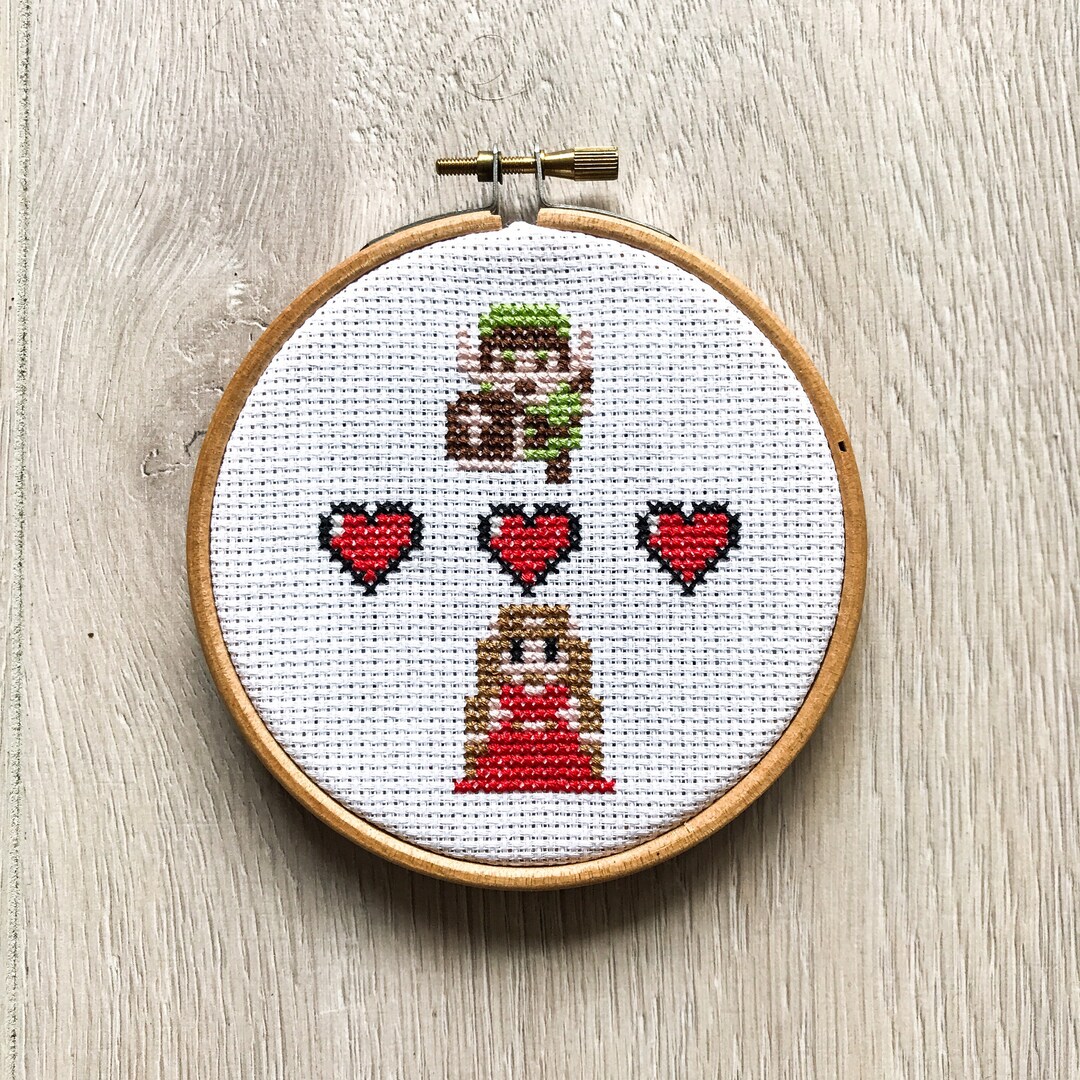 Link and Zelda PATTERN - Cross Stitch - Etsy