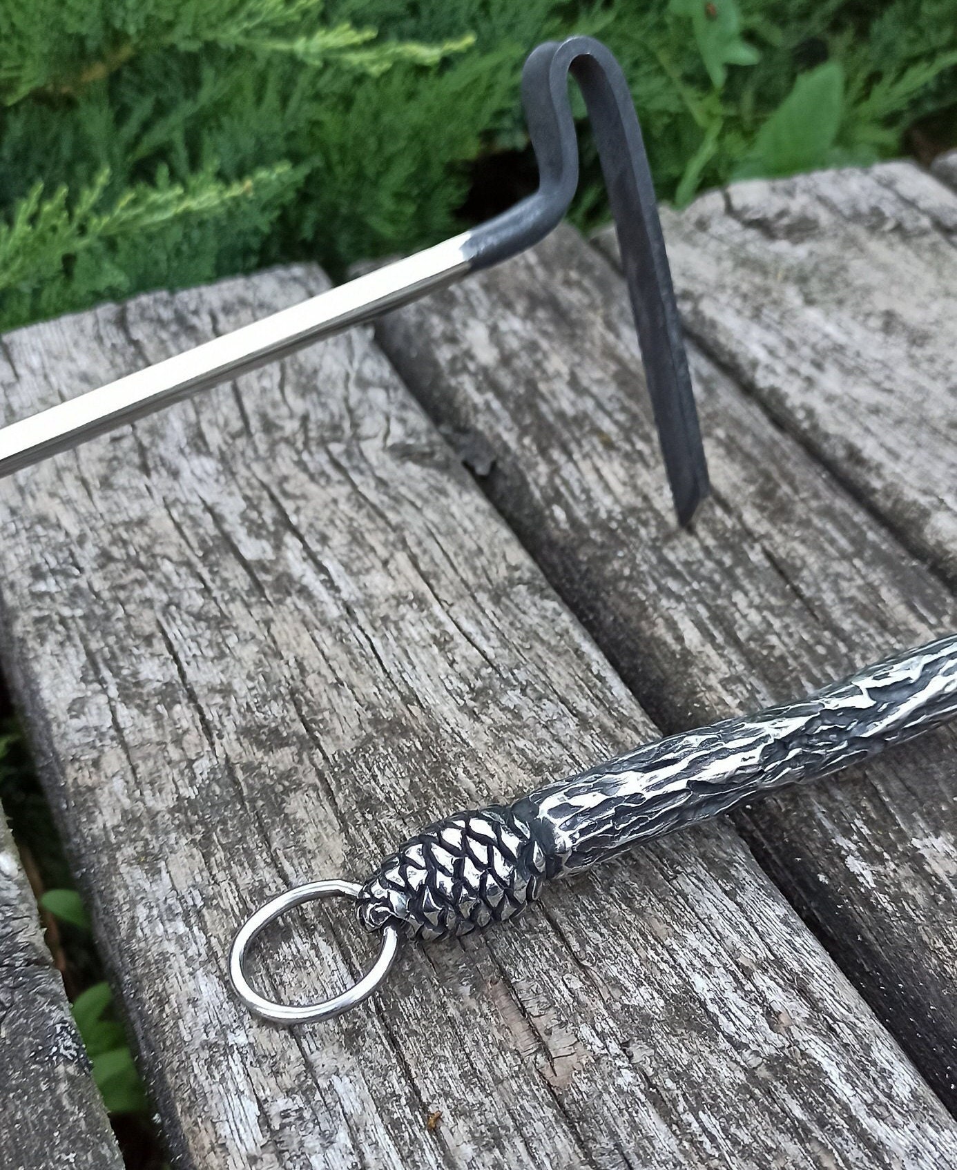 Pine Cone - Hand Forged Fire Poker for Grill, Fireplace, BBQ, Fire Pit ...