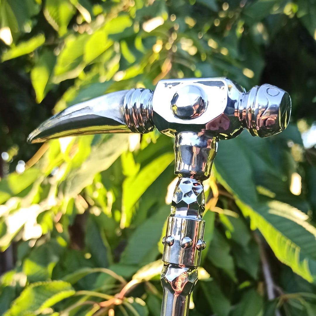 Dwarven Hammer, Stainless Pickaxe, Hand Forged Fantasy Decor, Heavy ...