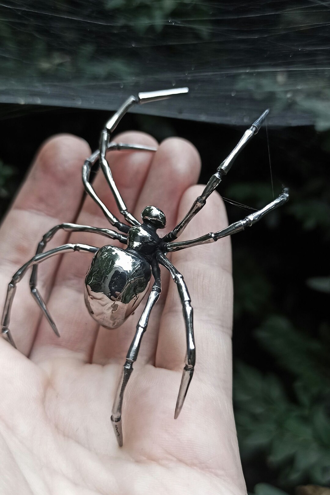Unique Forged Brooch spider Stainless Steel Halloween Gift, Handcrafted ...
