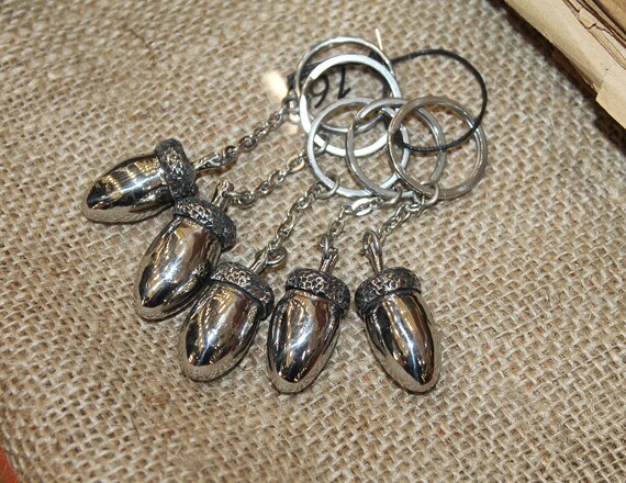 Forged Key Ring Acorn Stainless Steel Hand Forged Keychain | Etsy