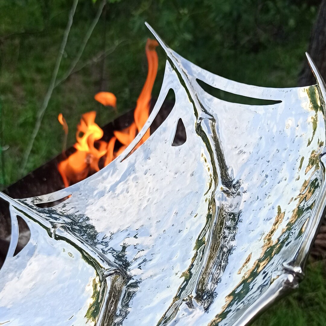 Dragon Wing - Hammered Serving Tray - 18/8 Stainless Steel - Fully ...