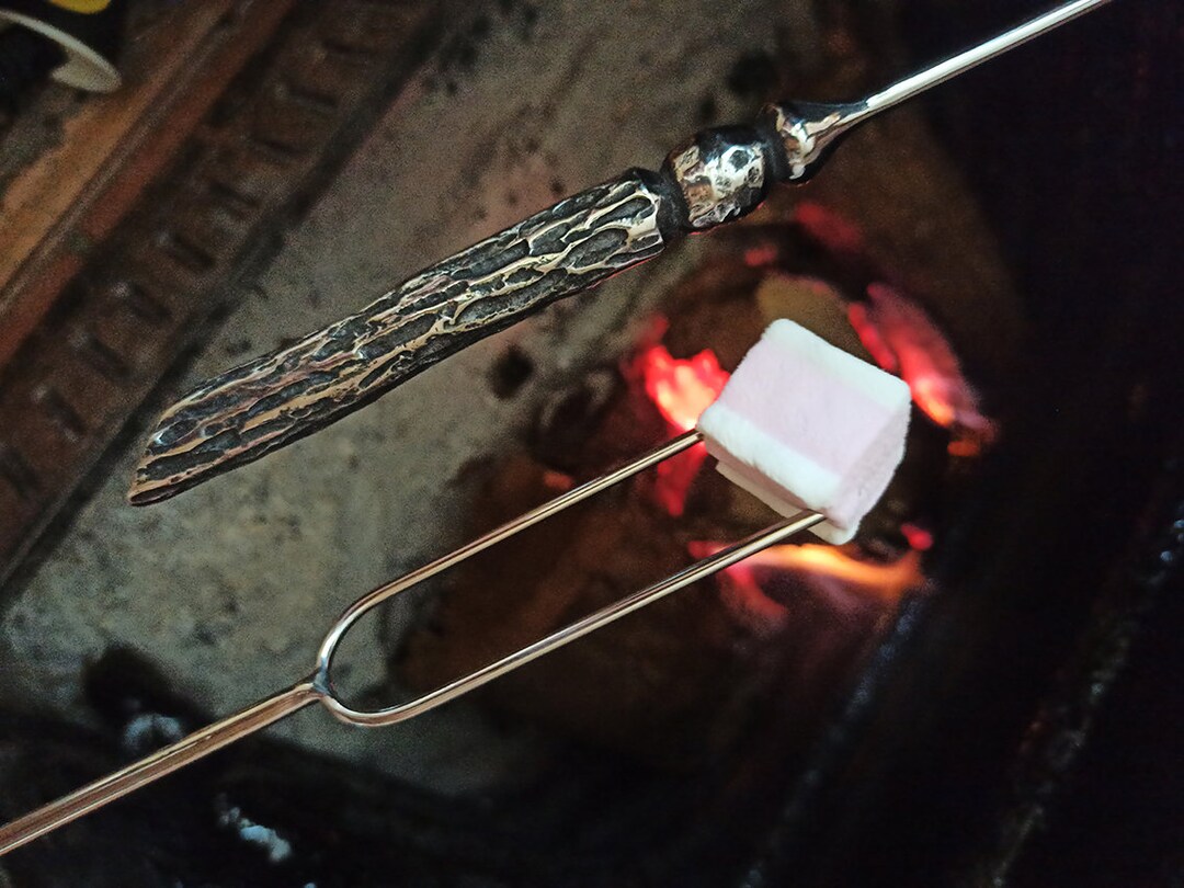 Forged Sausage Fork "forest Spirit" - 1 Pc - Long Marshmallow Toasting ...