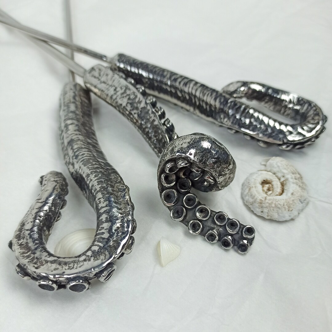 Octopus - Forged Kit: Grill Fork, Spatula and Turner (hook) - Stainless ...